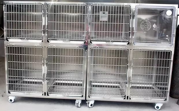 Stainless Steel Animal Cages With Wheels | MeCan