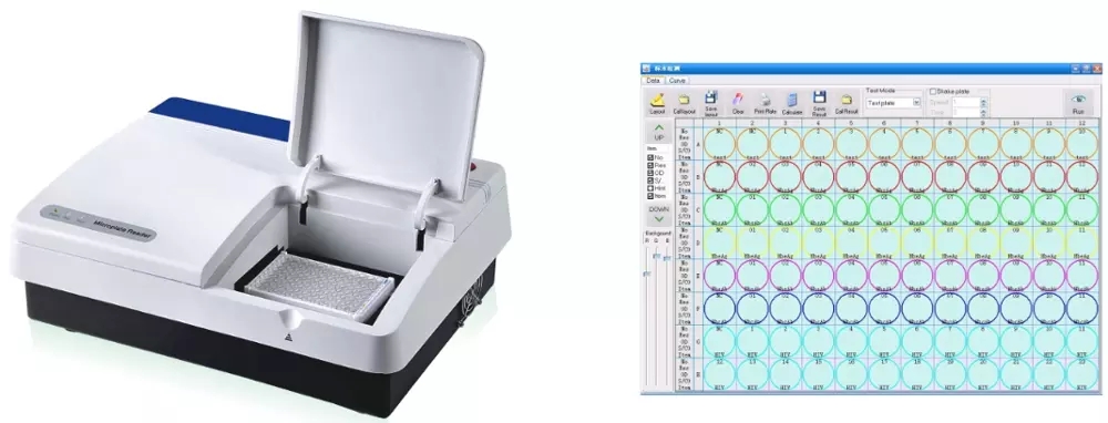96Wells Medical Elisa Microplate Reader And Washer-MeCan