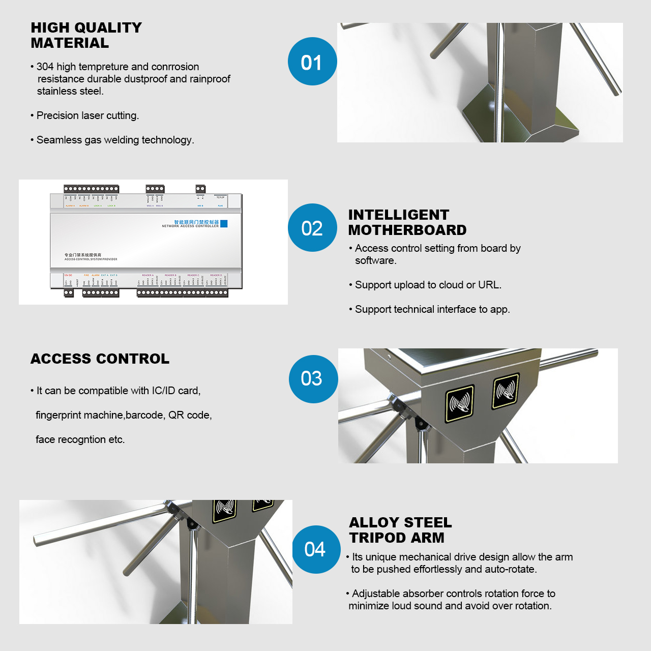 Tripod Access Control System, Auto-control Tripod Barrier From TGW