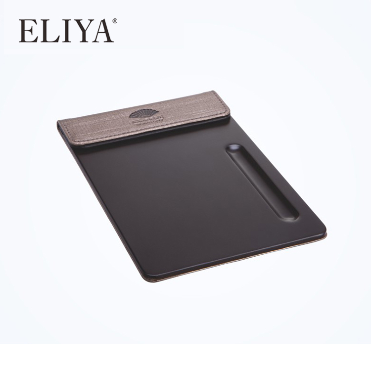 Hotel guestroom custom leather notepad holder