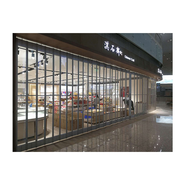 Mall Folding Doors Indoor Customized Transparent Polycarbonate Shutters ...