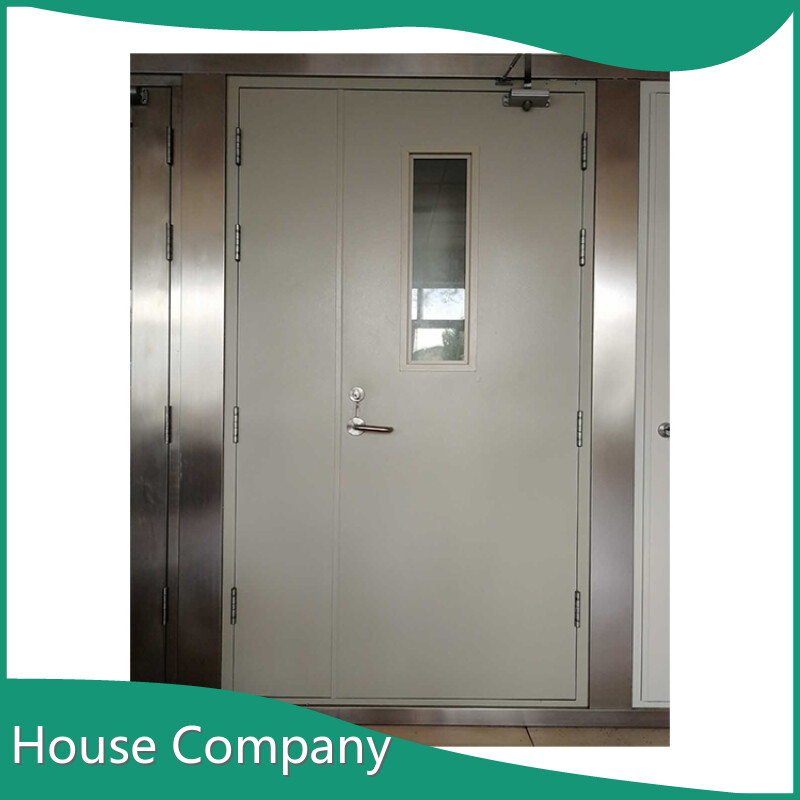 Fire Fighting Access Metal Doors Interior Double Leaf Custom 90 Minute ...