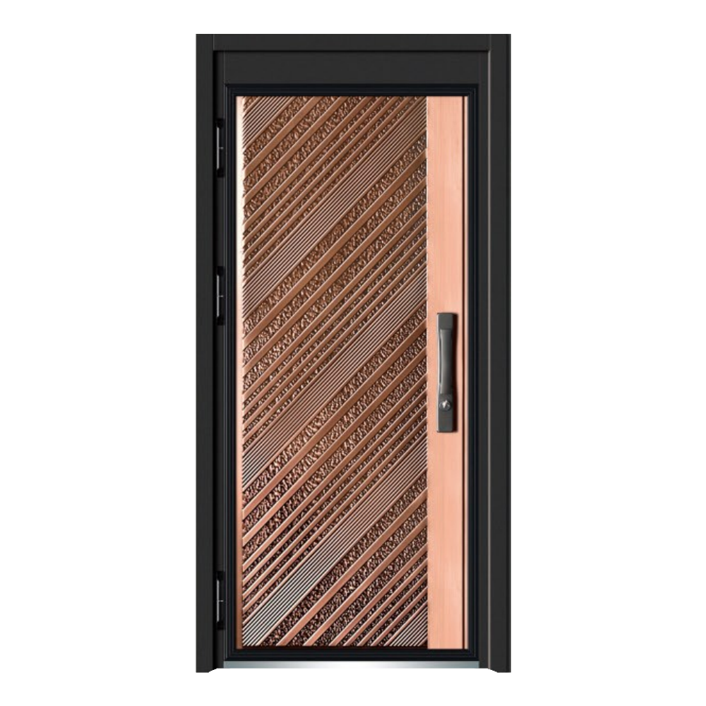 Steel Front Door Lock Wood Grain Entrance Interior Gate Door ISO steel-front-door-lock-wood-grain-entrance-interior-gate-door-iso