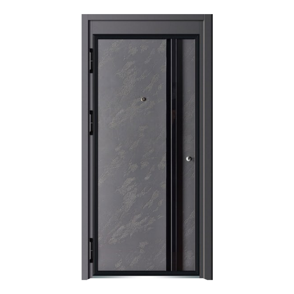 ZLMD-0011 Porte commerciale en métal avec serrure et battant extérieur