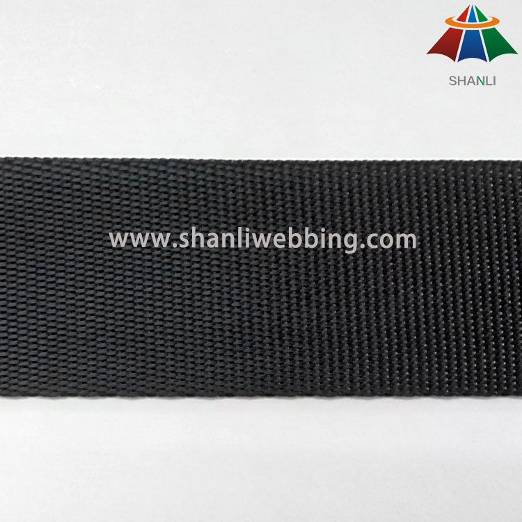25mm Black High Strength Polyester Webbing