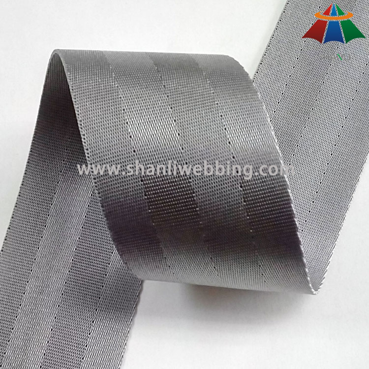 2 Inch Gray Nylon Seatbelt Webbing