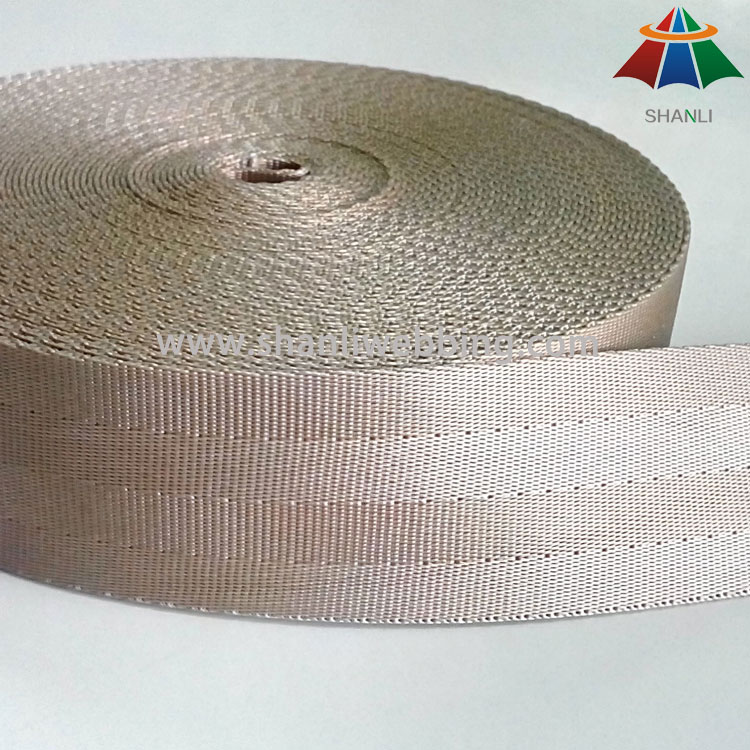 1.5 Inch Grey Color Nylon Seatbelt Webbing