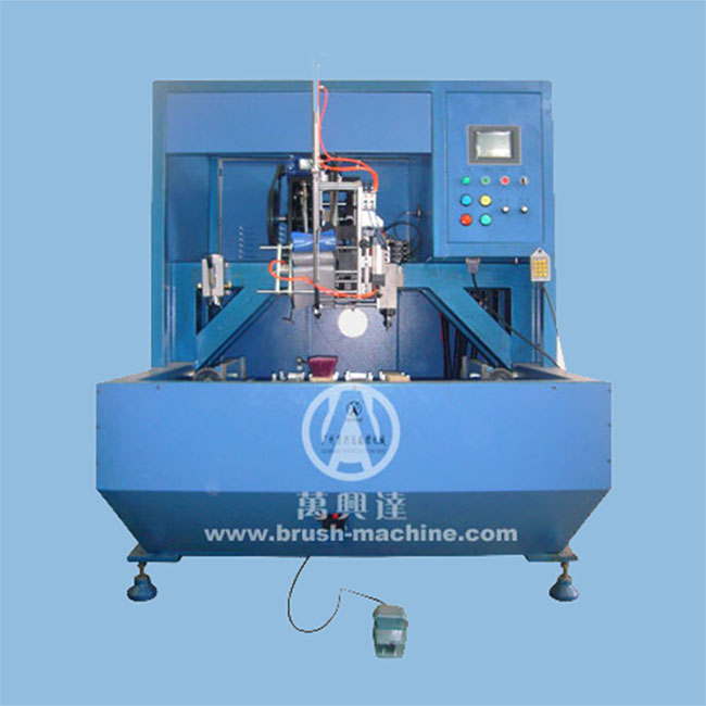 5-Axis 2-Head Broom Machine, CNC Wood Push Broom Machinery WXD-5A2H04