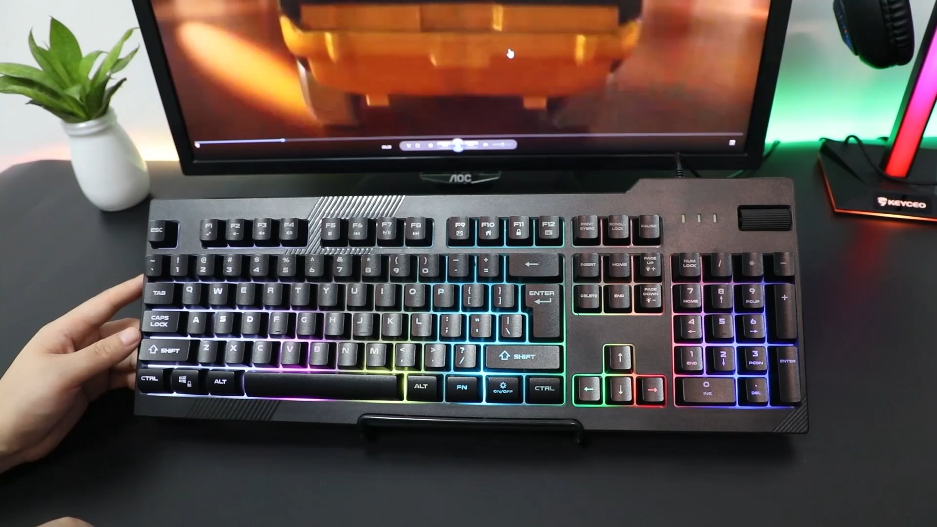 KY-K9560 Ergonomic Design RGB and Rainbow Backlit-16530360278 - Keyceo