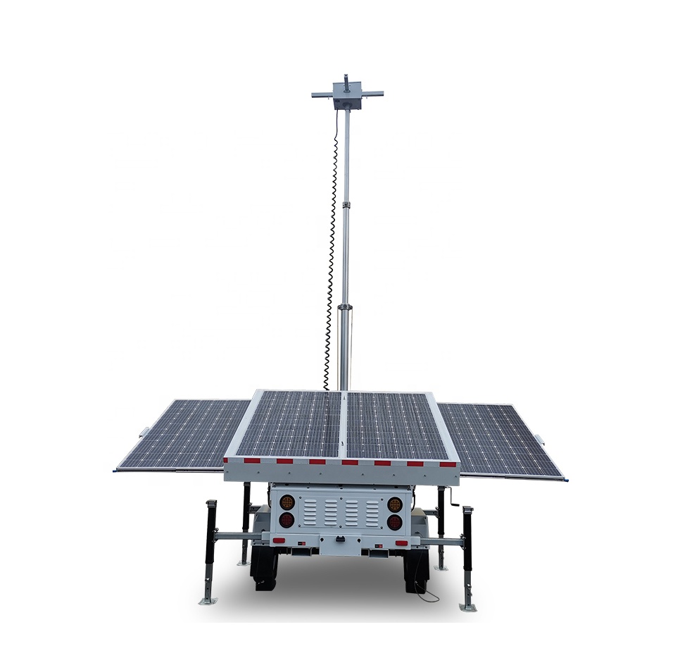 Mobile Solar Trailer With CCTV Camera off Grid Solar Power System - BIGLUX