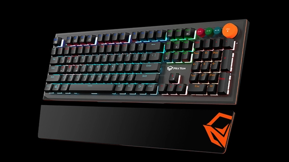 MEETION MK500 ADJUSTABLE RAINBOW BACKLIT MECHANICAL GAMING KEYBOARD ...