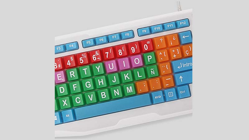 Meetion Colored Big Keys Keyboard & Kids Computer Keyboard K800