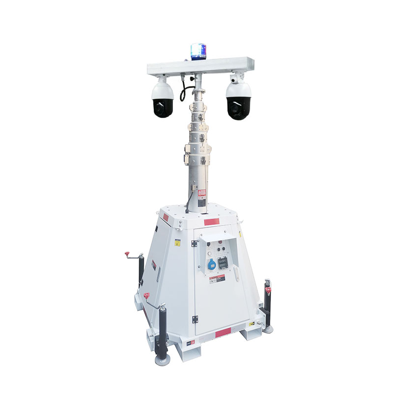 Mobile Solar Surveillance Tower with One Solar Panel - BIGLUX