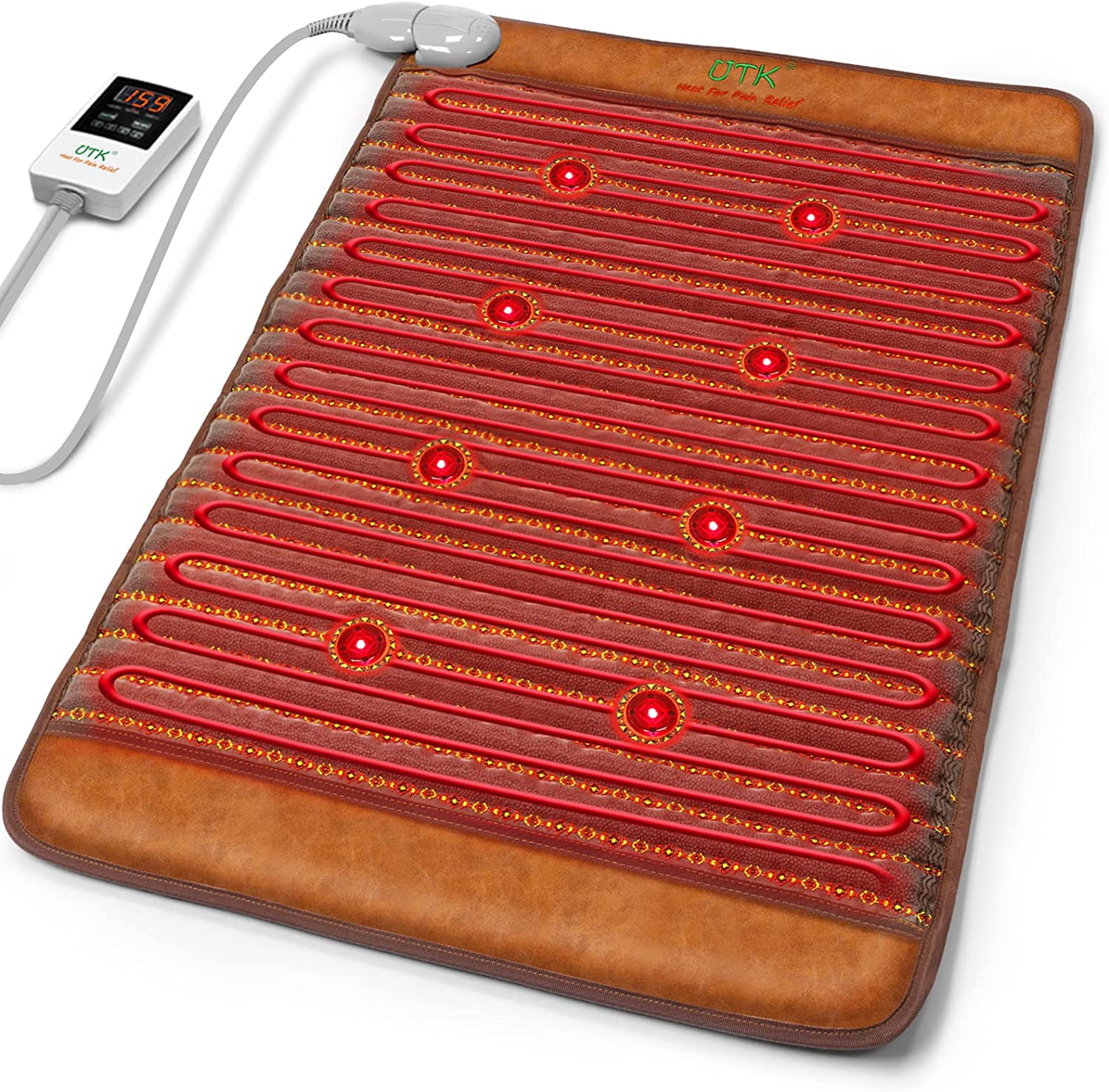 UTK far Infrared Heating Pads for Back Pain Relief, Heat Pad Wit - UTK