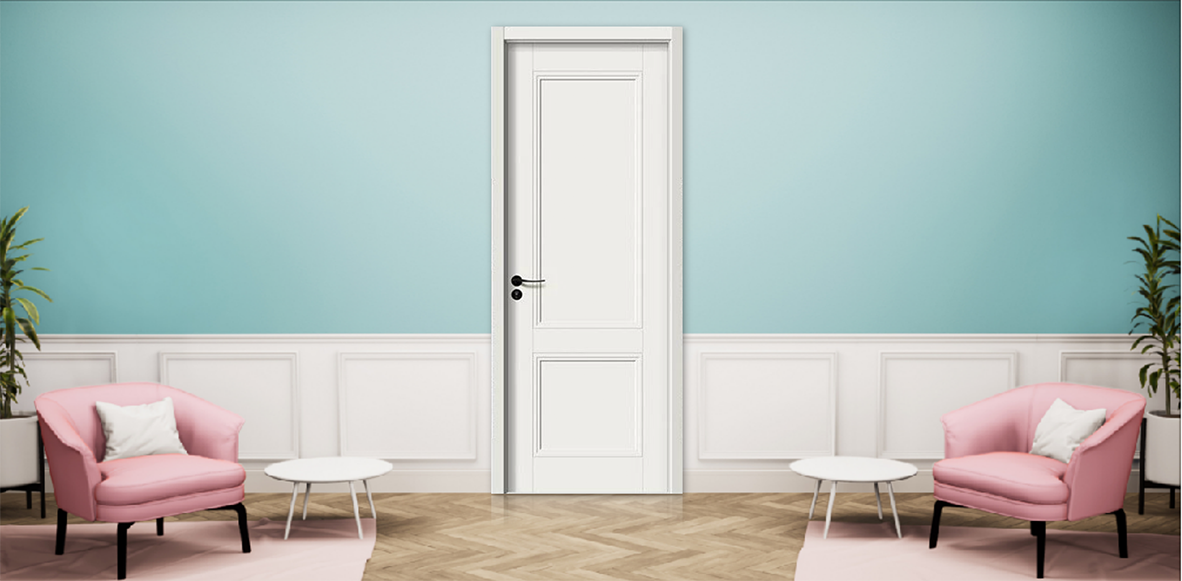 Factory Price Polymer Soundproof Flush Solid Wood Door Front Entry Interior