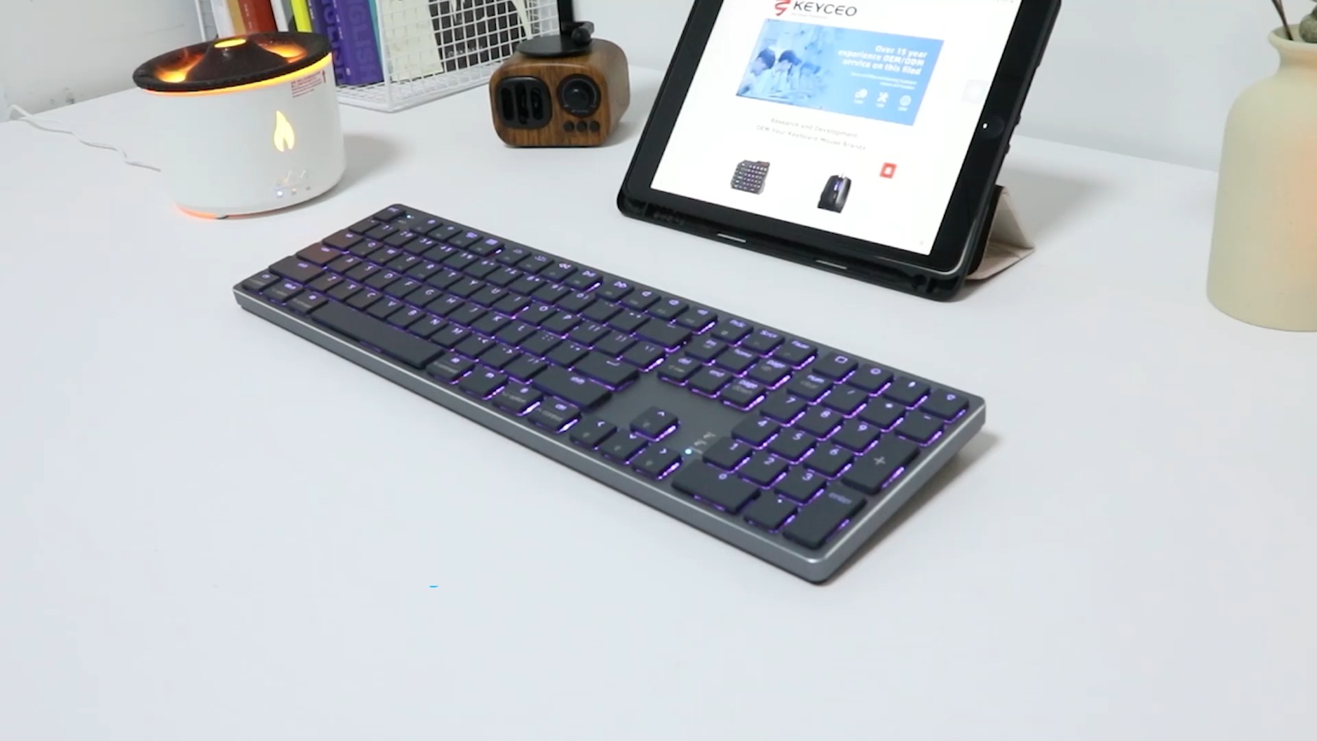 KY-MK108 Chocolate Mechanical Keyboard Thin Bluetooth+2.4G+USB Chocola