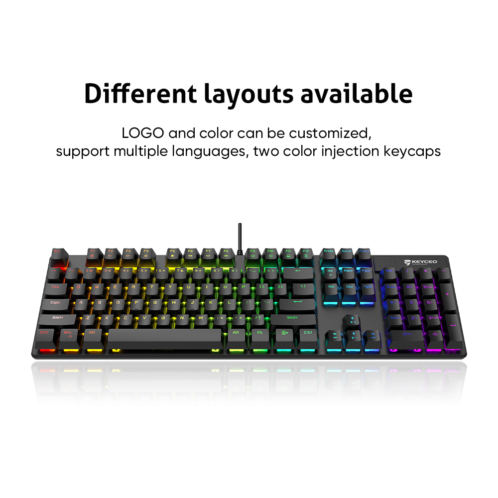 Customizable keyboard KY-MK86 Wired Mechanical Keyboard RGB/Rainbow ...