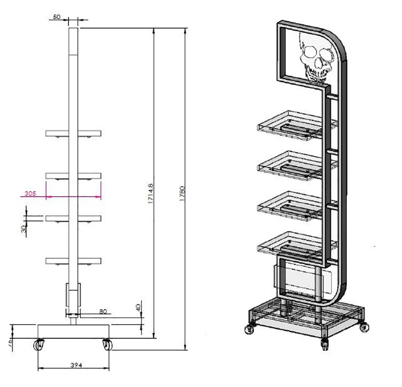 Crystal Head Vodka Rack From US