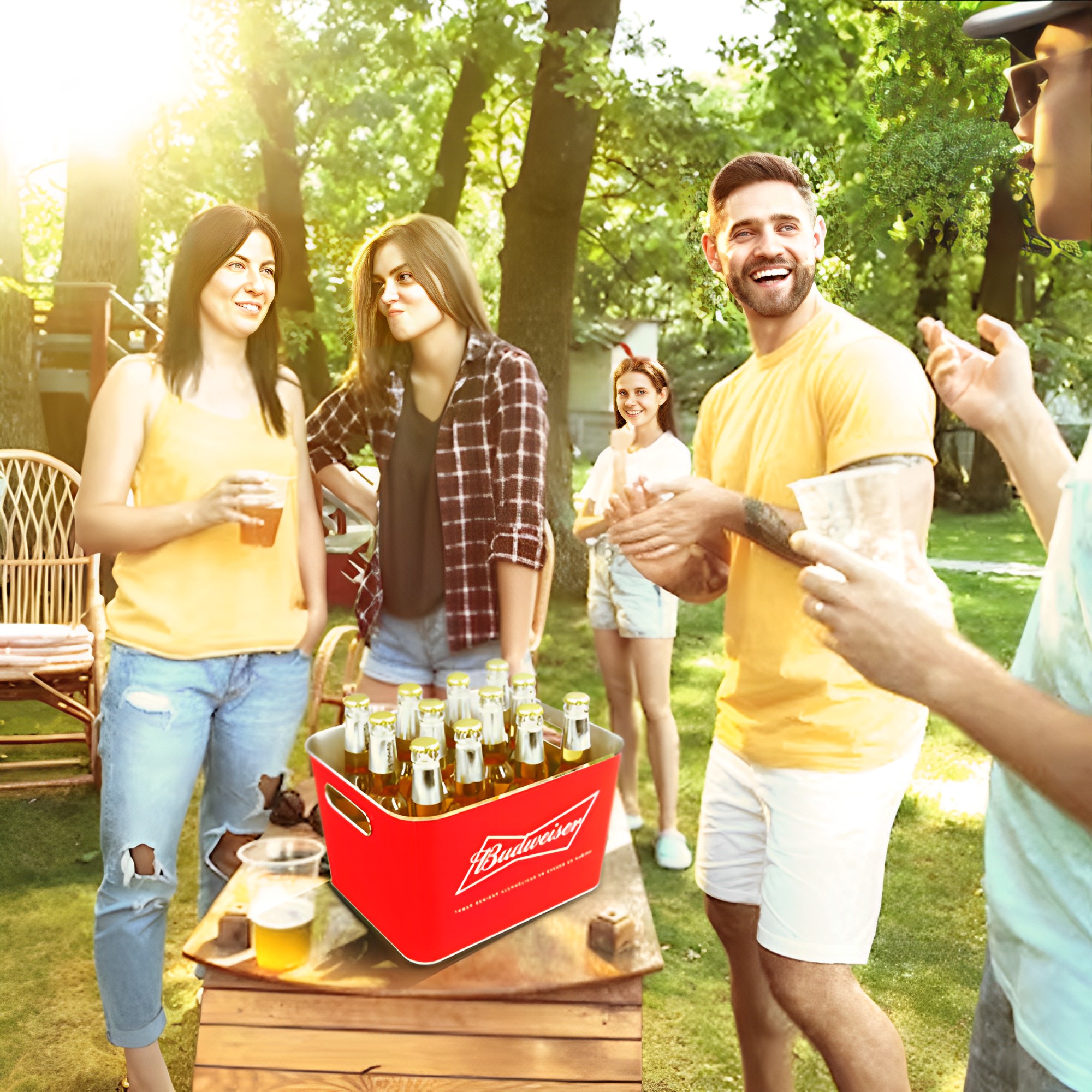 Rectangle Metal Ice Beer Bucket 丨Longrichbar