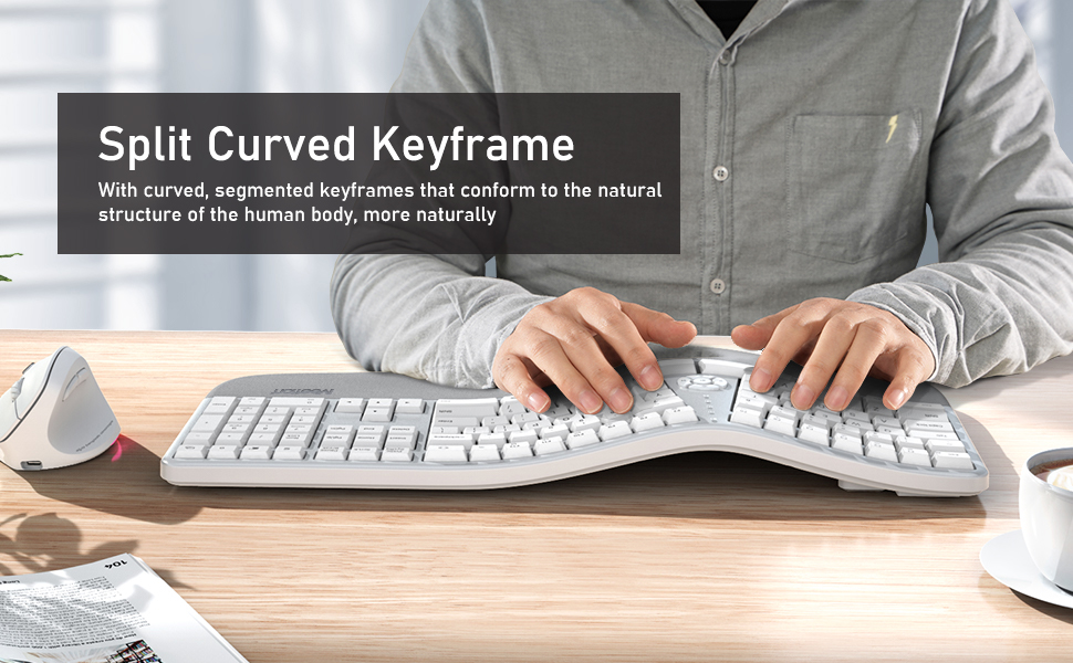 Wireless Keyboard and Trackball Mouse Combo - Meetion