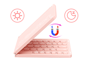 Pink Foldable Keyboard and Mouse - Meetion