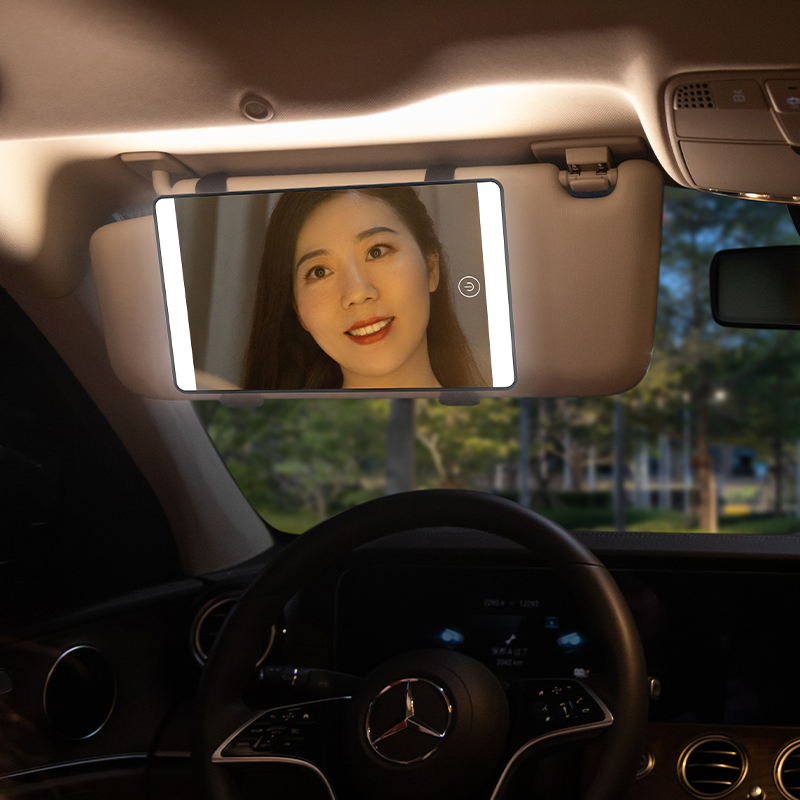car sun visor vanity mirror with lights espejo con luces | Missmeeca