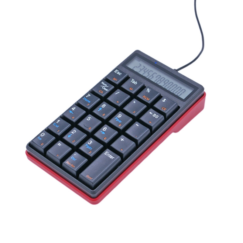Custom 19keys Wired Financial Numeric Keypad POS Calculator - Tecsee