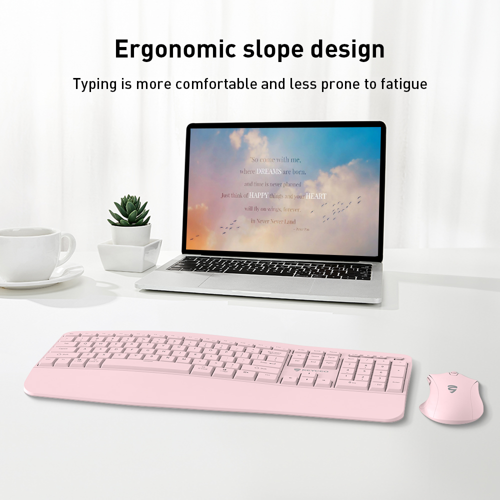 KY-4890 Custom Wireless Keyboard and Mouse Combo Ergonomic Slope Design ...