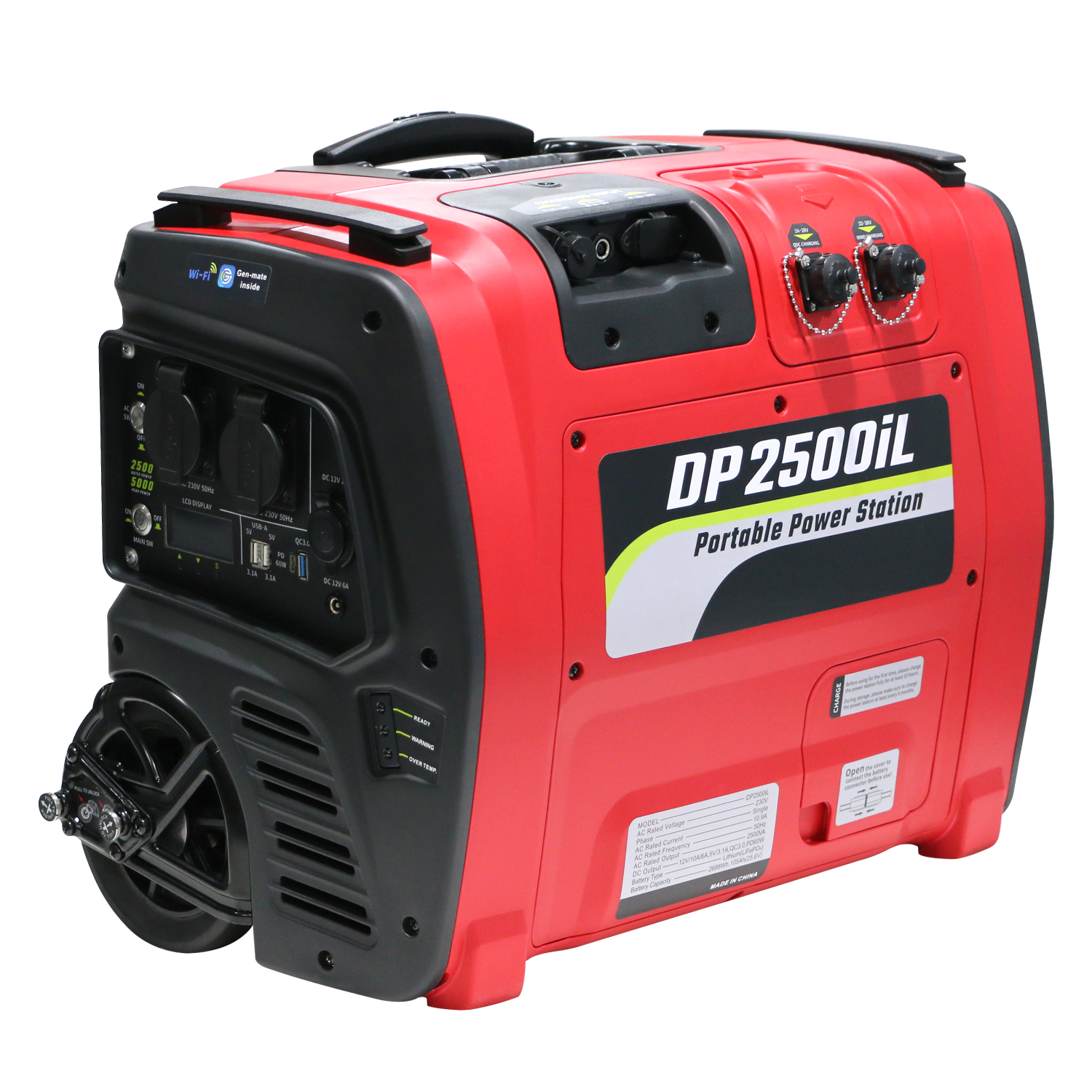 External Battery Can Be Connected to Increase Capacity 2500 Watt ...