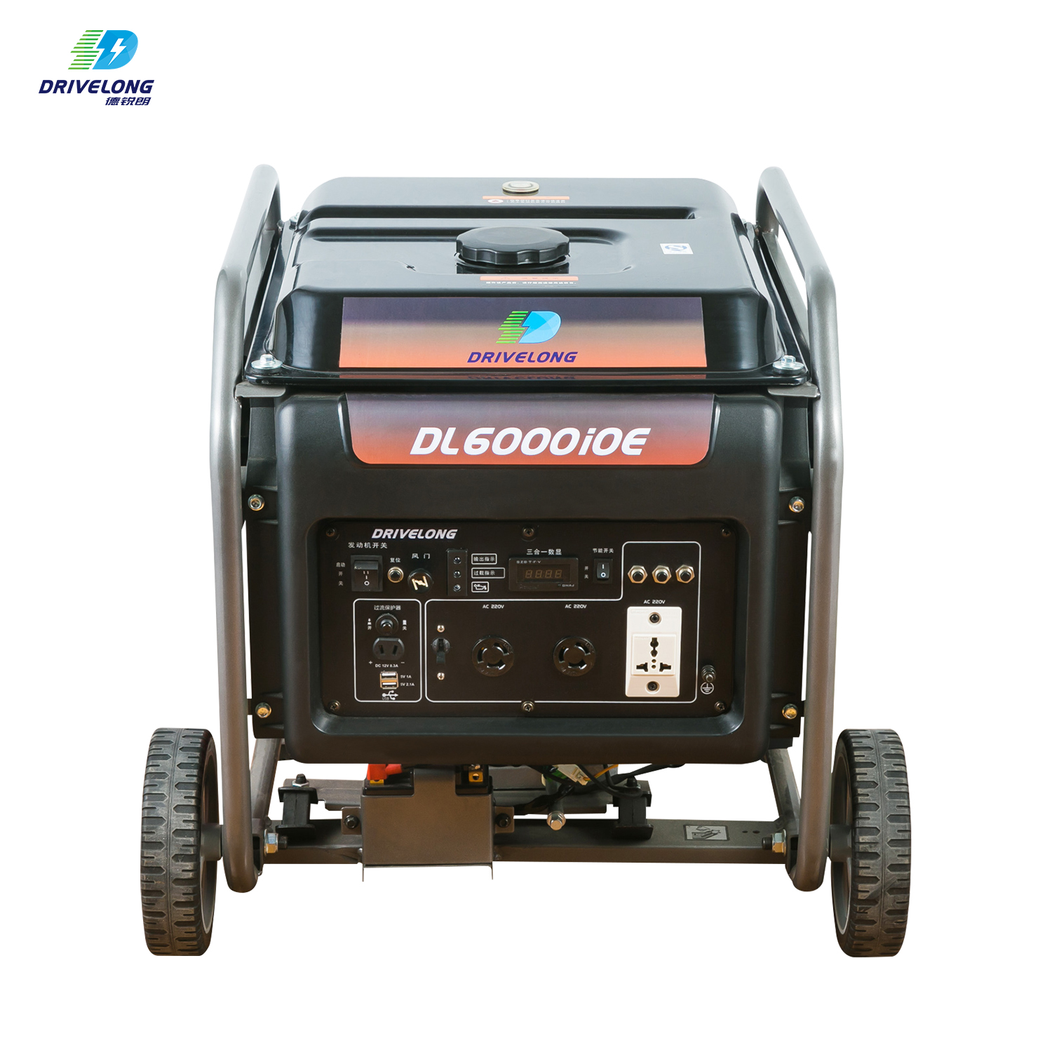 6000W Single Phase Portable Camping Use Digital Multi-poleper ...
