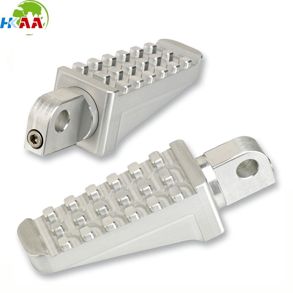 CNC Machined 6061-T6 Aluminum Raw Finish HD Motorcycle Platform Foot Pegs