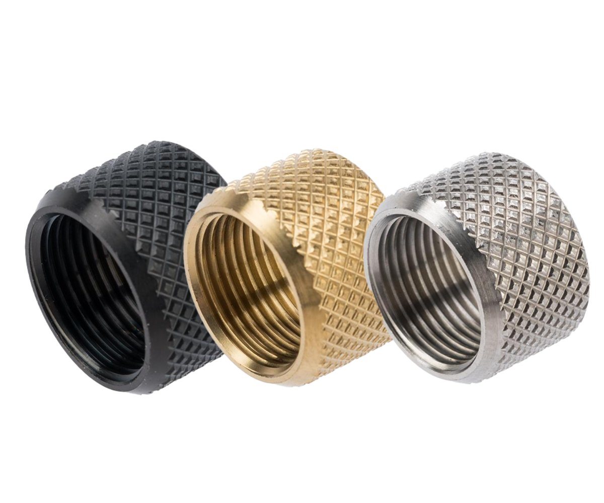 High Precision OEM Black Oxided Steel Adapter, Steel Thread Protector