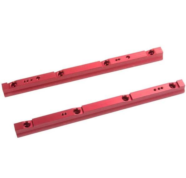 Custom Made Anodized Black Billet Aluminum High Flow Fuel Rails