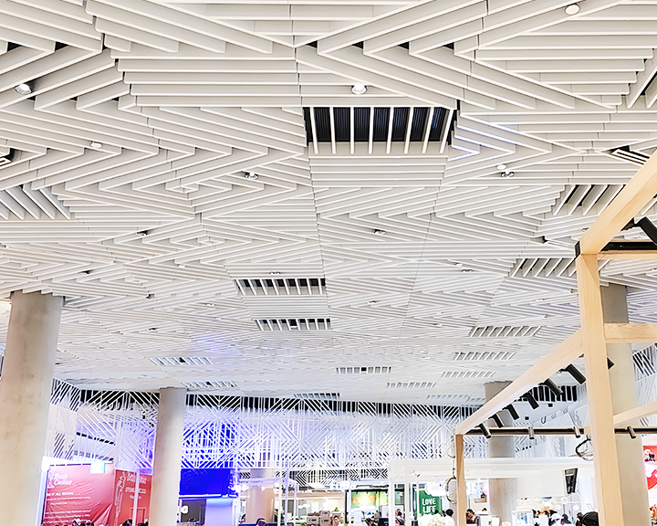 Custom Profile Baffle Ceiling case - Ceiling decorations Shopping Mall ...