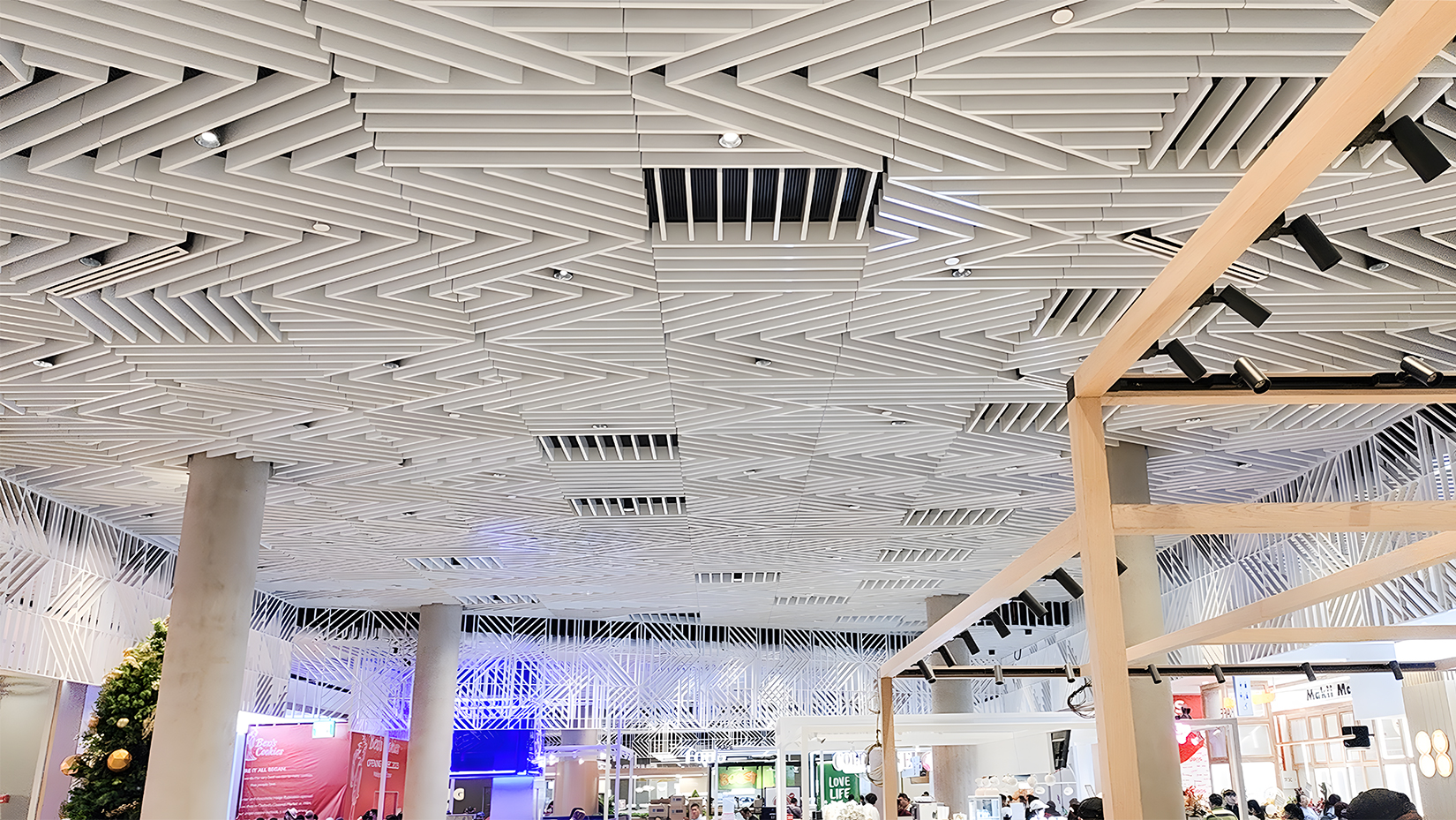 Custom Profile Baffle Ceiling case - Ceiling decorations Shopping Mall ...
