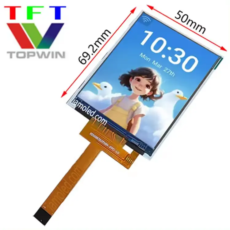 TOPWIN 2.8''TFT'LCD Display 240x320 IPS with Driver IC ILI9340X MCU - TOPWIN