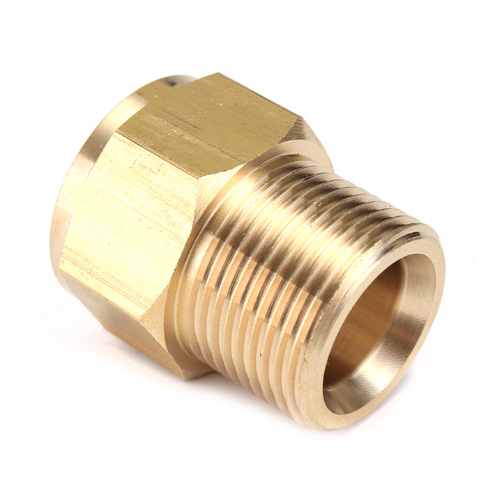 CNC Swiss Machining Brass Threaded Pneumatic Fitting