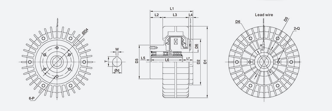 High Precision Low Mechanical Friction POC Magnetic Powder Clutch