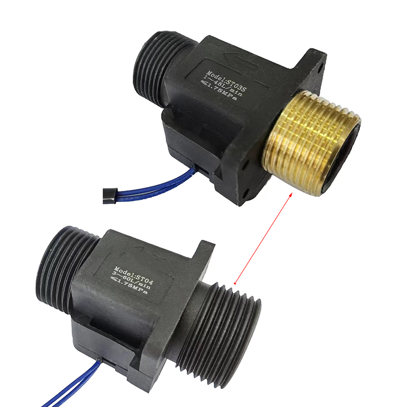 SANQIAOHUI Plastic Water Flow Switch Sensor，220VAC 12VDC G1 3/4 1/2 ...