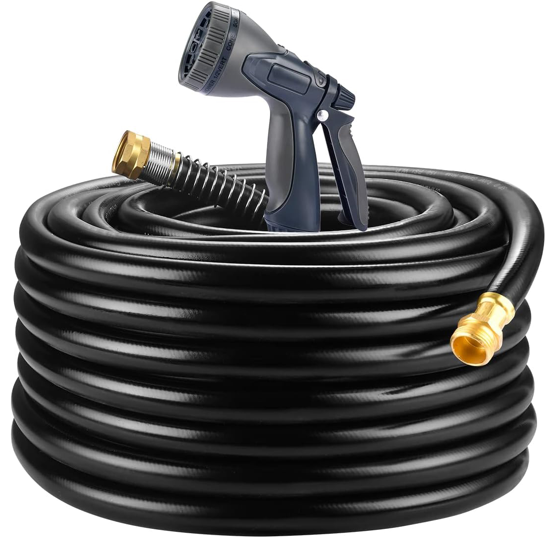 EZ Hose Heavy Duty Flexible Rubber Water Hose Pipe with 10 Function ...