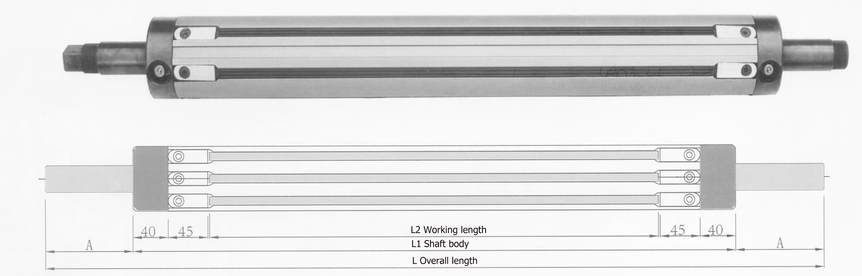 Strip Type Air Inflated Shaft for Labeling Machinery