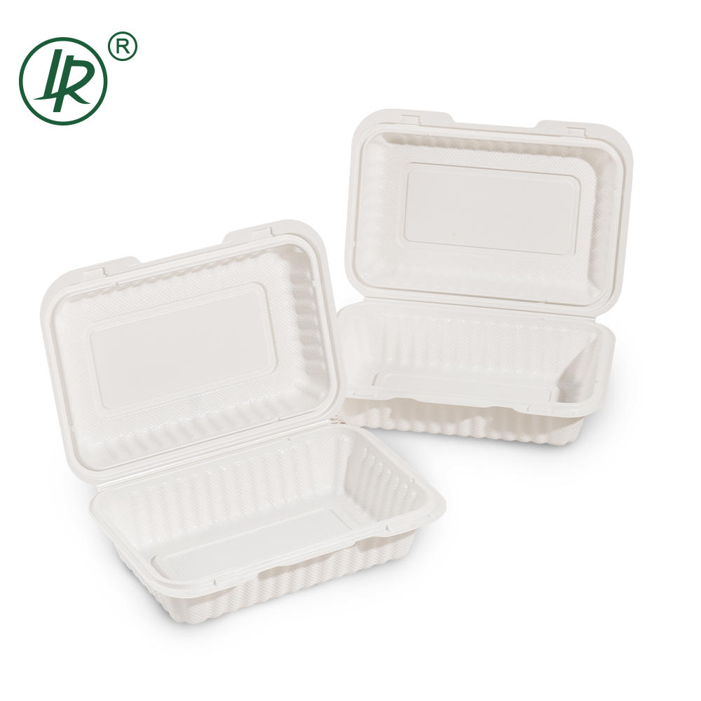 Rectangular Clamshell Hinged Food Container - lrpacking