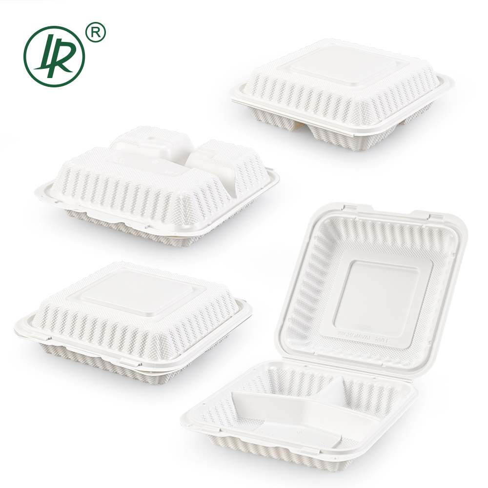 3 Compartment Hinged Lid containers Clamshell Food Container - lrpacking