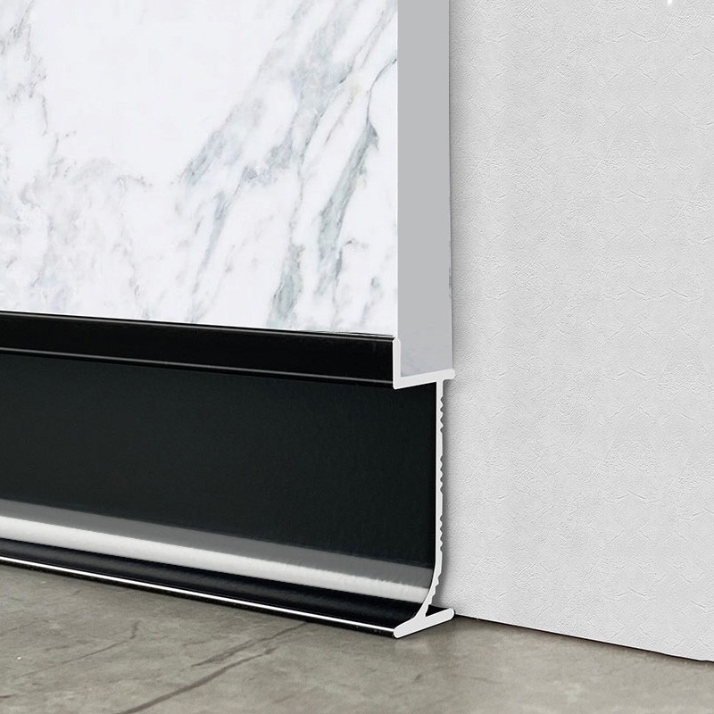 Aluminum Decorative Line Concealed Baseboard Metal Inlaid Skirting ...
