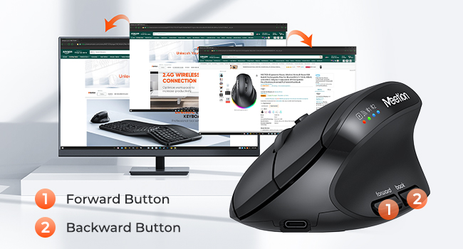 DUAL MODE ERGONOMIC WIRELESS MOUSE - Meetion