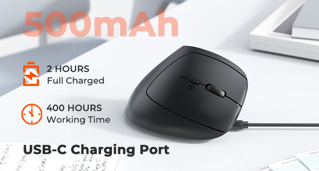 DUAL MODE ERGONOMIC WIRELESS MOUSE - Meetion