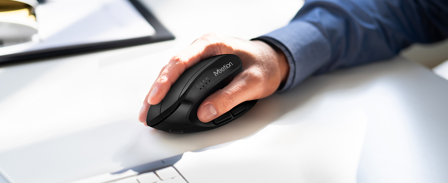 DUAL MODE ERGONOMIC WIRELESS MOUSE - Meetion