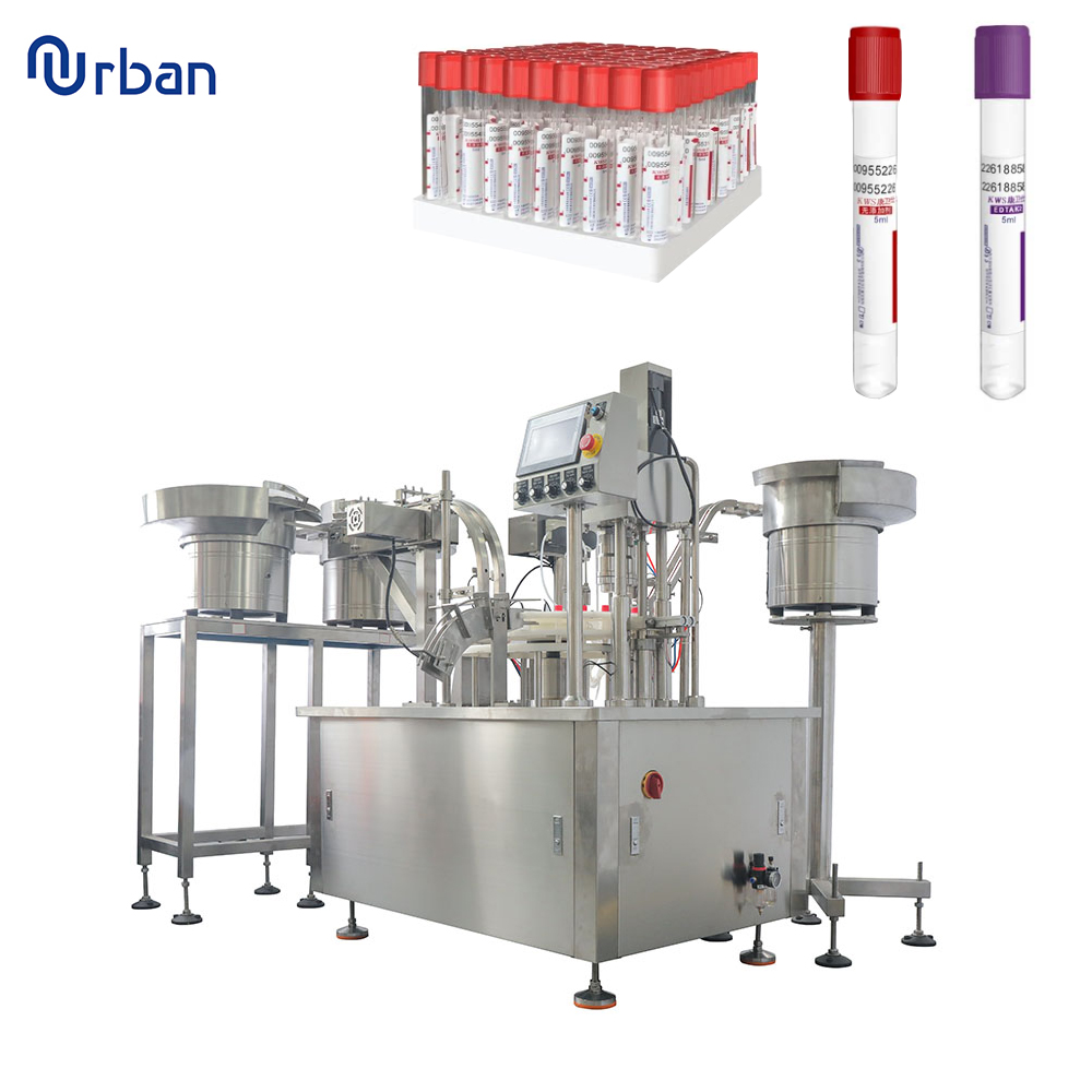 Peristaltic Pump Clear Plastic Reagent Test Tube Filling Capping and ...