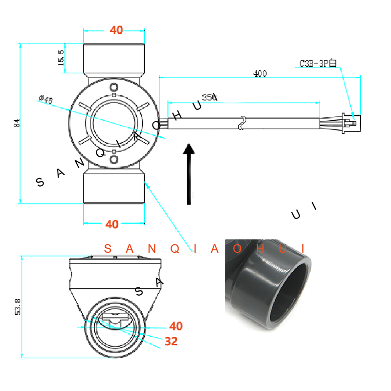 Sanqiaohui PVC Sea Water Flow Sensor - Sanqiaohui