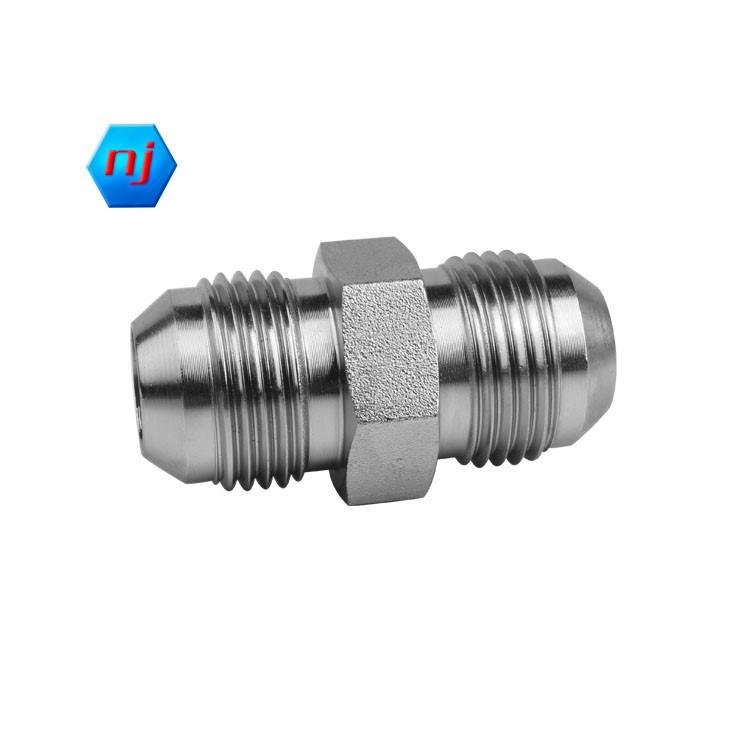 NJ Hydraulic Adapter Male JIC to Male JIC Carbon Steel Straight 2403 ...